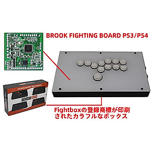 FightBox RAC-J800B-PS-W All Buttons Leverless-Style Arcade Joystick Fight Stick Game Controller For PS4/PS3/PC Sanwa OBSF-24 30