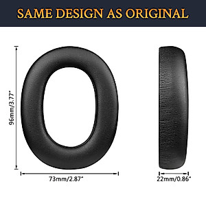 SOULWIT Professional Replacement Ear Pads Cushions for Jabra Elite 85h Wireless Over-Ear Headphones, Earpads with Soft Noise Isolation Foam - 85h PL Black