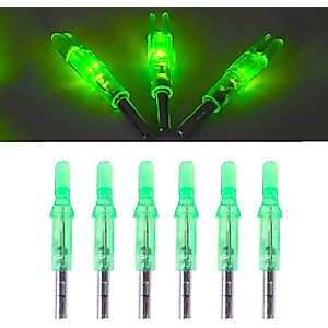 SGerste Lighted Archery LED Arrow Nocks Hunting Internal Arrow Nocks Nocks Tails Fit 6.2mm Arrow Shaft 6pcs