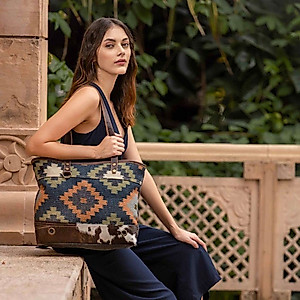 Myra Bag Go Trendy Tote Bag Upcycled Cotton & Leather S-2807