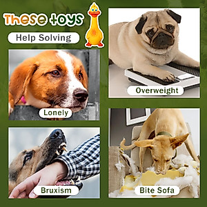 Wettarn 9 Pack Latex Squeaky Dog Toys 7 Inch Soft Rubber Dog Chew Toy Animal Standing Stick Puppy Fetch Interactive Play Assorted Animal Accessories for Small Medium Large Pet(Classic)