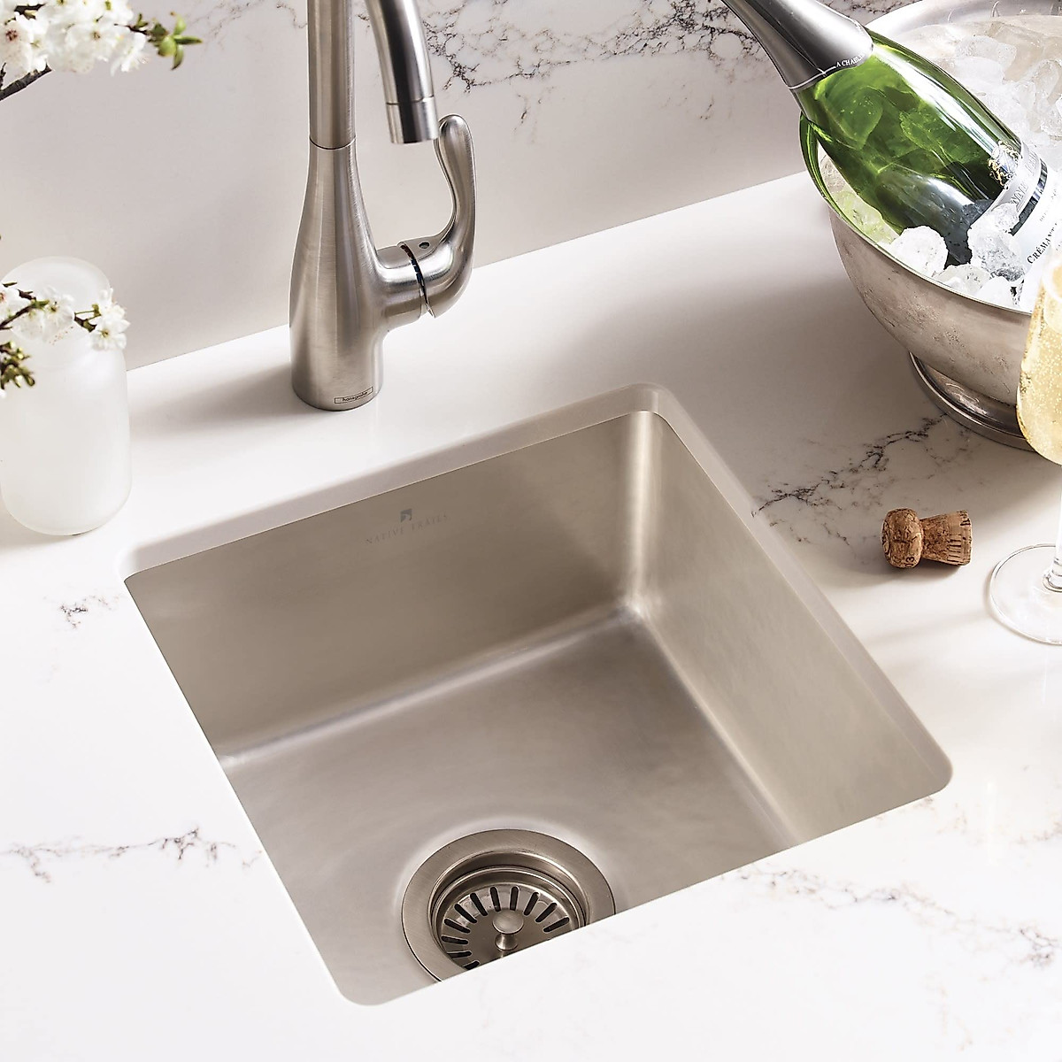 Native Trails Precious Metals Kitchen Sink With Gunmetal Finish PMB1515-M