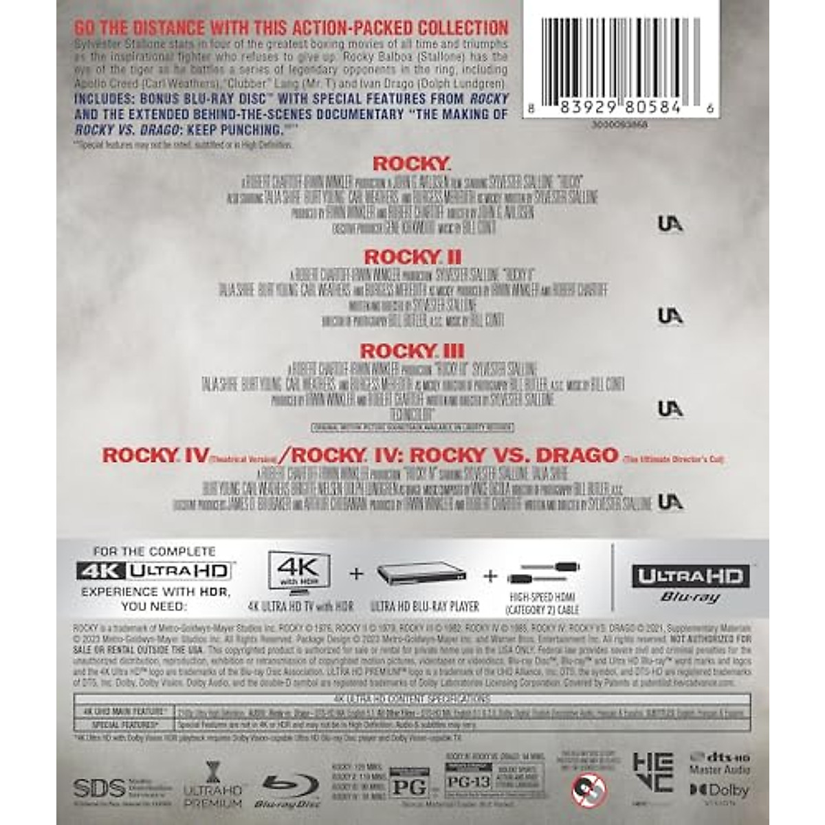 Rocky: The Knockout Collection (4K Ultra HD + Digital) [4K UHD]