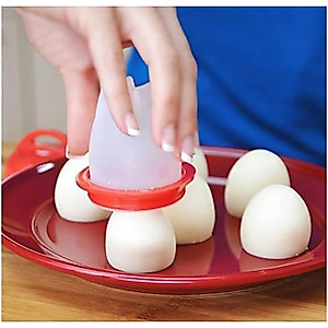 6 Pcs Egg Cooker and Steamer Silicone Poached Egg Cups for Boiling Eggs Hard Boiled Egg Maker Silicone Egg Mold - Poached Egg Cooker Hardboiled Egg Making Poached Egg Holder Mold
