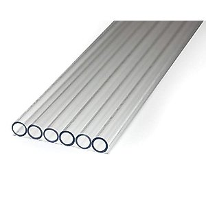 PrimoChill 1/2in. Rigid PETG Tube 30in. - 6 Pack - Clear