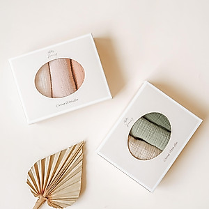 Konssy 6 Pack Baby Muslin Washcloths for Unisex 100% Cotton Wash Cloth Set for Baby Face Body Comfy and Soft for Newborn Infants Kids Girls and Boys