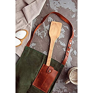 ECOSALL Large Wooden Spoon - 18-inch Heavy Duty Cajun Stir Paddle for Cooking in Big Pots & Wall Décor - Big Spoon For Brewing, Grill, Mixing, Stirring - Solid Natural Hard Wood Long Spatula.