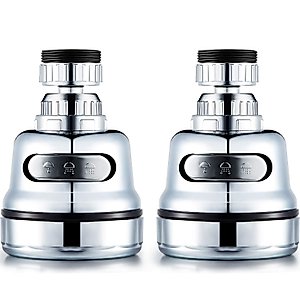 2 Pcs Movable Kitchen Tap Head Faucet Sprayer Water Spray 360 Degree Rotatable Kitchen Faucet Spray Universal Adapter Set Kitchen Sink Accessories Tools