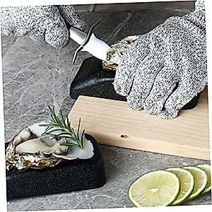 Angoily Oyster Seat Mini Tools Wood Tools Plastic Stand Wood Oyster Shucker Household Shellfish Opener Tool Seafood Open Machine Oyster Opening Tool Oyster Trays Oyster Holders Black Pvc