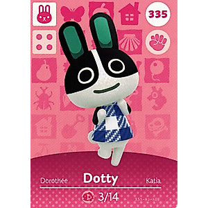 Nintendo Animal Crossing Happy Home Designer Amiibo Card Dotty 335/400 USA Version
