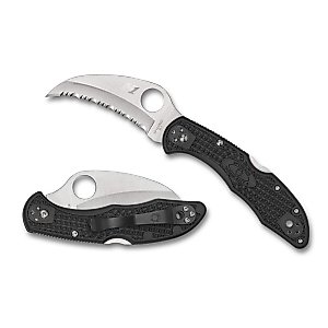Spyderco Tasman Salt 2 Lightweight Knife with 2.91" H-1 Ultra-Corrosion-Resistant Steel Blade and Black FRN Handle - SpyderEdge - C106SBK2