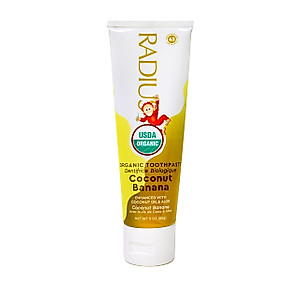 Radius USDA Kids Organic Toothpaste, Coconut Banana, 3 Oz (Pack of 1)