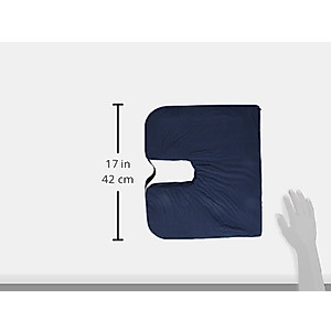DMI Gradual Slope Seat Cushion for Coccyx, Sciatica and Tailbone Pain Used With Dining Room Chairs, Desk Chairs, Car Seats or Wheelchair Cushions, Machine Washable-Cover, 15 Inch, Navy