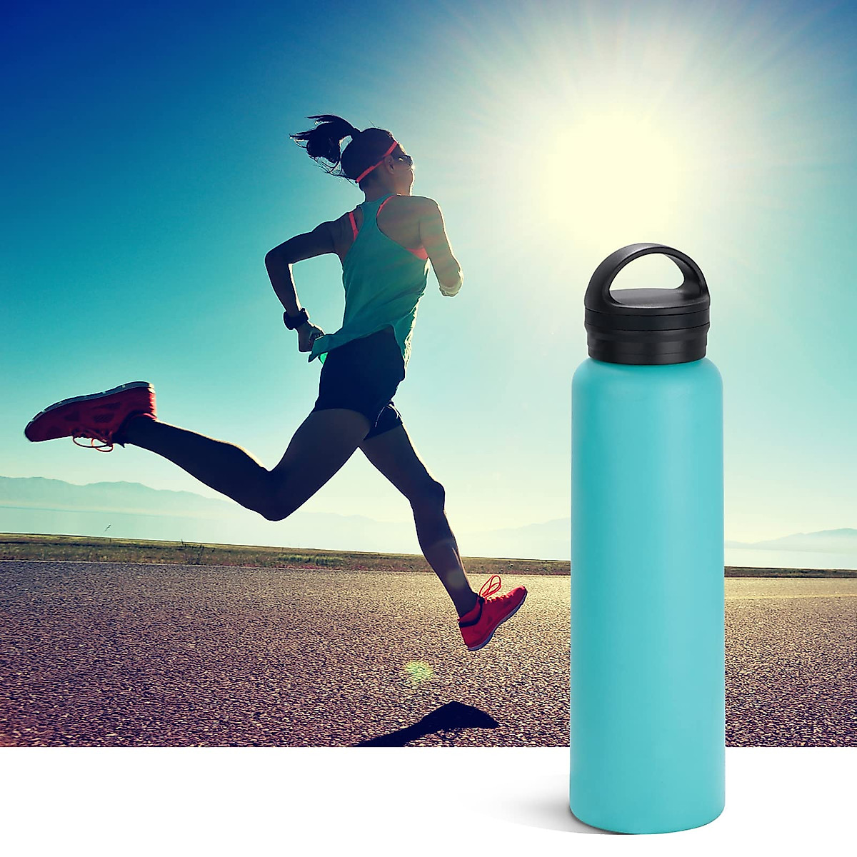 Morla Standard Size Seal Cap for Hydro Flask Standard Bottle and Simple Modern Ascent Bottle.(Seal Cap,Black)