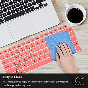 Keyboard Cover Skin for 14" Dell Latitude 7430 7420 7410 Notebook, Dell Latitude 7000 14 inch, Dell Latitude 5430 5431 5420 14"/Dell Latitude 7520 15.6"/Dell Latitude 9510 9520 9420 9430 Cover-Pink