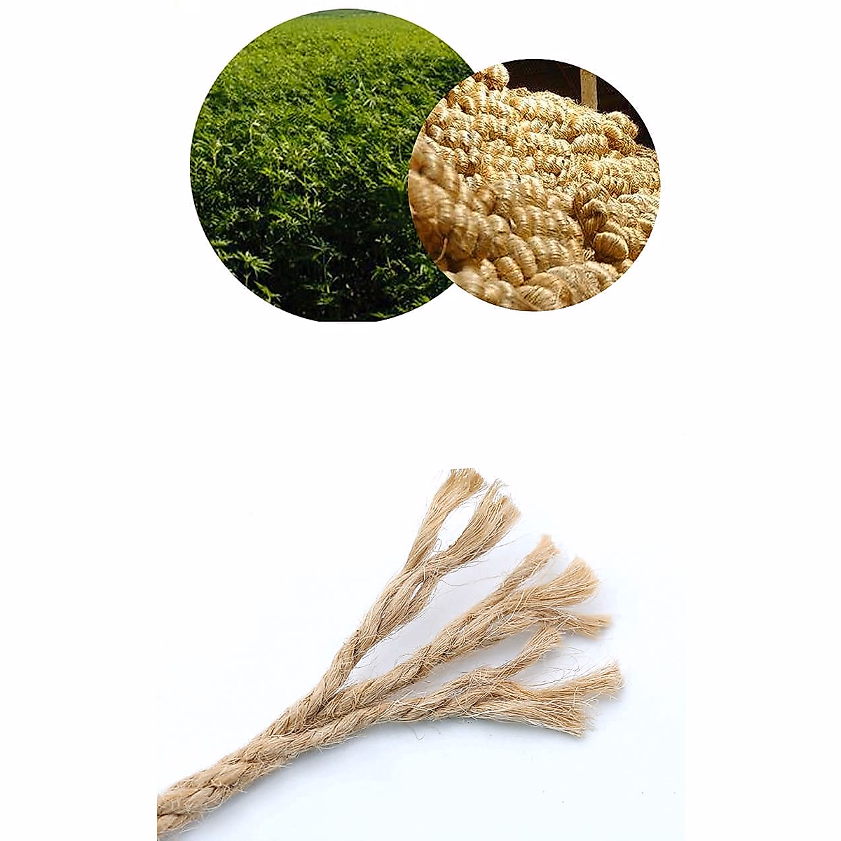 Nature Hemp Rope,1/4inch Heavy Duty Jute Twine for Cat Tree and Tower, DIY Scratcher Scratching Post Replacement, Pad, Crafts Gardening Hammock Home Decorating（33FT）