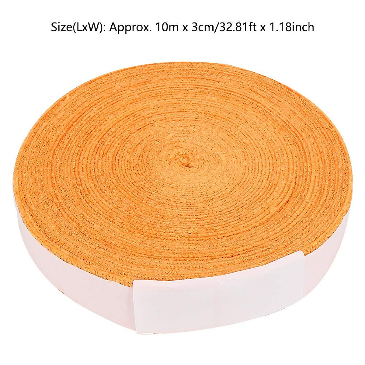 Anti-Skid 10M Racket Grip Tape, Badminton Racquet Towel Grip, White/Orange/Black Outdoor Sport Tool for Badminton Rackets Tennis Rackets(Orange)
