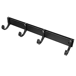 LIFKOME Coat Rack Wall Mounted Coat Hooks for Hanging Coats Heavy Duty Metal Hook Rack Rail with 6 Hooks Stainless Steel Metal Decorative Hook Rail Entryway Hanging Coat Rack Bathroom Kitchen