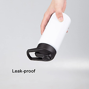 6 Pack Kids Water Bottle with Handle & Straw Lid, 16 oz Personalized Sublimation Water Bottles Blank Bulk, Stainless Steel, Leak Proof for Boys Girls to School Sports Travel Camping, DIY Gift, White