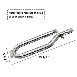 Hisencn Grill Repair Kit Replacement for Members Mark BQ05046-6, BBQ Pro BQ05041-28, BQ51009, Sam's Club, Outdoor Gourmet Gas Grill Models, Stainless Steel Pipe Burner Tube, Heat Plate Tent Shield