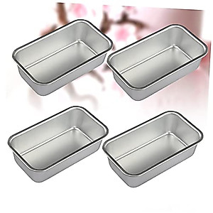 Hemoton 4pcs Bread Baking Tool Loaf Baking Pan Bread Loaf Pans Cookie Tray Metal Dies Mini Loaf Pan Cake Baking Tray Bread Baking Tray Kitchen Supplies Mold Bakeware Cheese Rectangle Cake