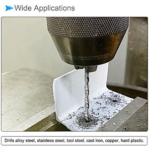 CoCud Solid Carbide Drill Bits, 3.1mm Diameter, K35 Tungsten Carbide Straight Shank Twist Drill Bits - (Applications: for Stainless Steel Alloy), 1-Piece