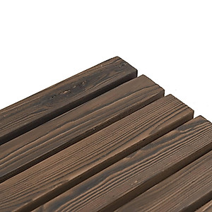 EVERSTRO Outdoor Chairs Patio Bench 45.3" Solid Wood Fir,Sturdy and Stylish Wagon Wheel Wooden Bench for Outdoor Use Outdoor Seating, Outdoor Furniture