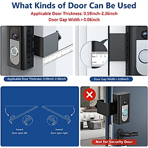 KIMILAR Anti-Theft Video Doorbell Mount Compatible with Ring/Blink Wireless Video Doorbell, Adjustable Mounting Bracket Accessories for Houses, Apartments, Businesses, Not for Security Door