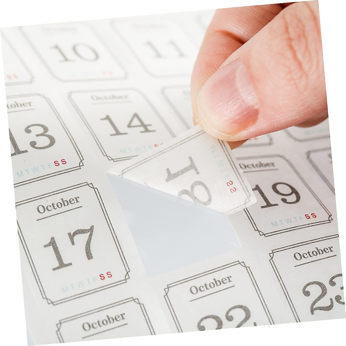 BESTOYARD 24 Sheets Calendar Stickers Adhesive Calendar Sticker Mini Calendar Tabs 2022 Monthly Tabs Daily Adult Stickers Calendar Tabs Sticker Number Paper Dating Small Calendar