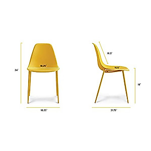 Poly and Bark Isla Chair in Sunburst Yellow (Set of 4)