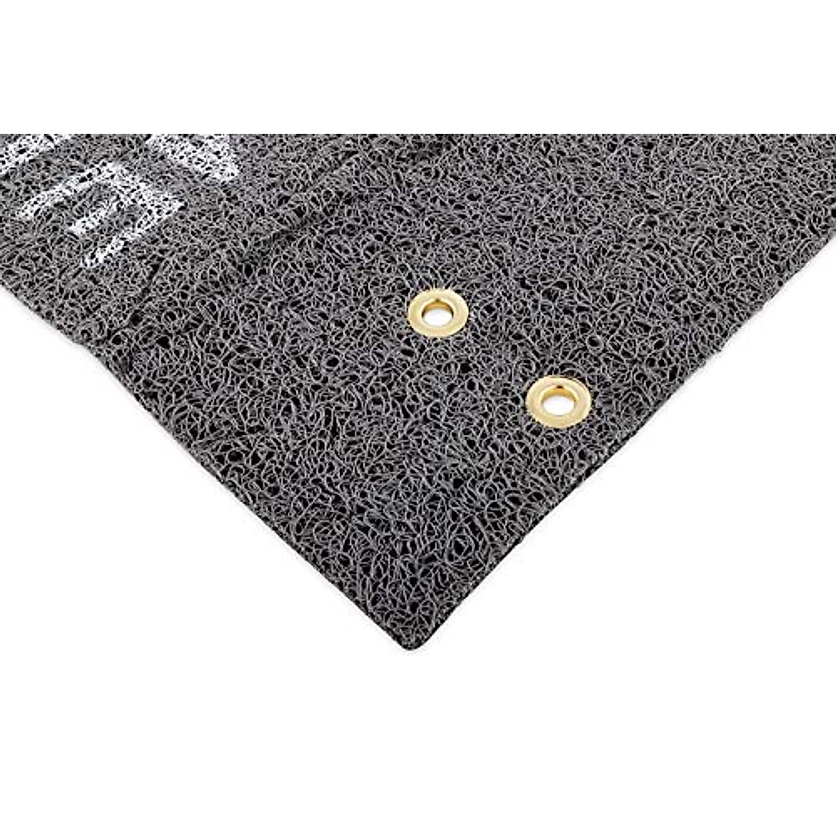 Camco 53196 Life is Better at The Campsite RV Wrap Around Step Rug, Fits 18-inch Wide Steps - for Manual and Electric RV Steps - Features a Gray Mat with a White Welcome Home Retro RV Print