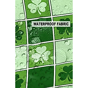 Outdoor Pillows 18x18 Waterproof Outdoor Pillow Covers, St. Patrick's Day Shamrock Plaid Polyester Throw Pillow Covers Garden Cushion Decorative Case for Patio Couch Decoration Set of 2, Buffalo Check