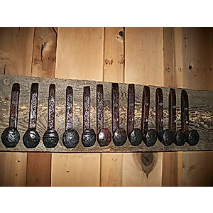 12 Pack 10+2 Antique Horse Tack Hooks Coat Hat Rack Railroad Spikes Barn Hanger