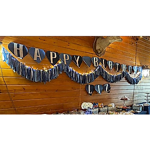 4.9 oz Denim Fabric,DIY for Sewing Crafting 60" by The Yard Dark Indigo Rose Flavor