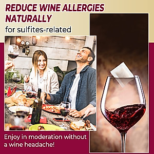 Trobing Wine Filter 12 Bags, Removes Sulfites Histamines and Tannin, All Natural Purifier Filters
