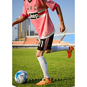 Fenlogft Unisex Professional Soccer Cleats, Firm Ground Outdoor/Indoor Football Shoes for Men and Women, Youth Training Sneakers (Orange Long Nail,8.5,Adult,Men,Women,Medium,10,Adult)