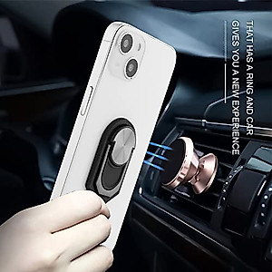 BF2JK 2 Pack Cell Phone Ring Holder Stand, 360 Degree Rotation Metal Phone Grip for Magnetic Car Mount Compatible with iPhone, Samsung, Smartphones