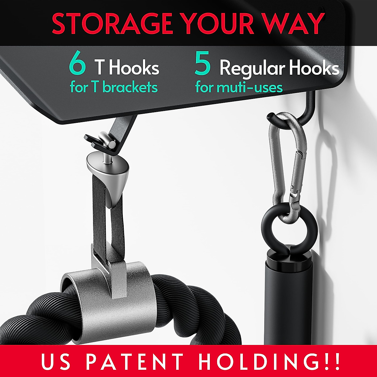 Crostice 1-Tier Floating Shelf Compatible with Tonal Accessories, Home Gym Storage Shelf, Gym Rack Wall Mount Organizer, Workout Metal Holder, T-Bracket Lock Adapters Hanger, US Patent Holding