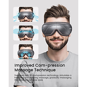 RENPHO Eyeris 2 - Eye Massager with Heat, Birthday Gift for Migraines, Bluetooth Music Heated Eye Mask for Relax Eye Strain Dark Circles Eye Bags Dry Eyes Improve Sleep, Face Eye Care Massager