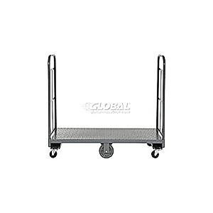 Global Industrial Steel Deck Narrow Aisle High End U-Boat Platform Truck 60 x 24 1500 Lb. Capacity