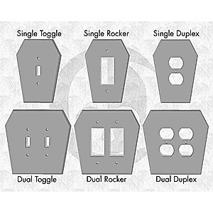 Coffin Single Toggle Light Switch Cover | 3D Printed Gothic Home Decor
