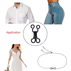 Willrain 60 Pairs Sewing Hooks and Eyes Closure for Bra Clothing Trousers Skirt DIY Craft,3 Sizes (Silver Black)