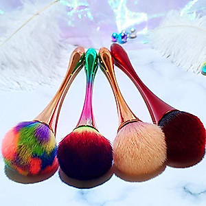 Super Large Mineral Powder Brush, Nail Brushes Kabuki Makeup Brushes Soft Fluffy Foundation Brush Blush Brush,Professional Powder Brushfor Daily Makeup(Rose Gold color) …