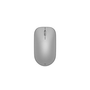 Microsoft Modern Mouse, Silver. Comfortable Right/Left Hand Use Design with Metal Scroll Wheel, Wireless, Bluetooth for PC/Laptop/Desktop, Works with Mac/Windows 8/10/11 Computers