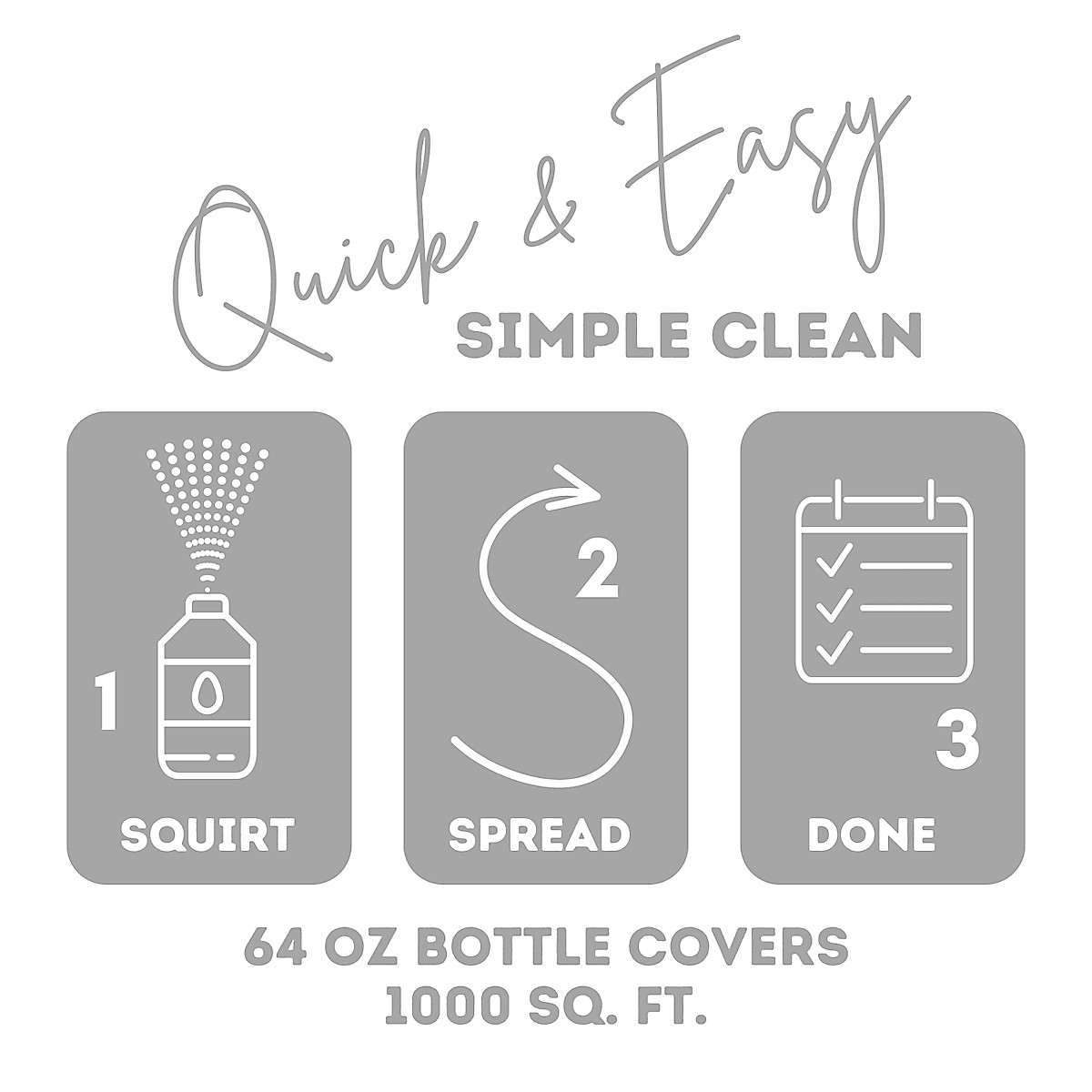 Quick Shine Hardwood Floor Luster 64oz | Plant-Based Cleaner & Polish w Carnauba | Simply Squirt & Spread | Don't Refinish It, Quick Shine It | Safer Choice Cleaner | Restore-Protect-Refresh