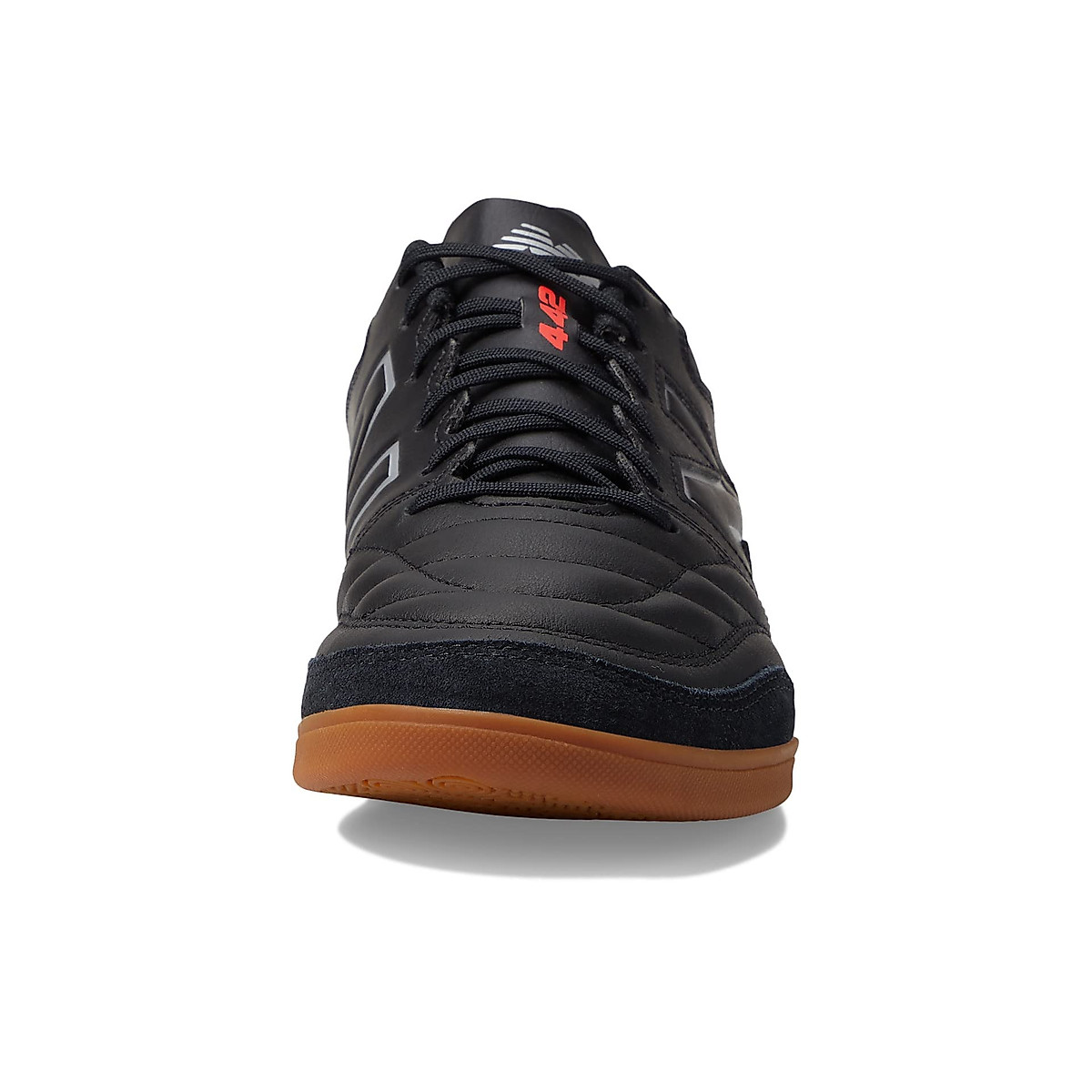 New Balance mens 442 V2 Team in Soccer Shoe, Black/White, 9.5 Wide US