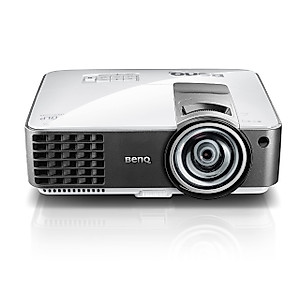 BenQ MW814ST 2500 Lumen WXGA Short Throw 3D DLP Projector,Black/silver (Renewed)