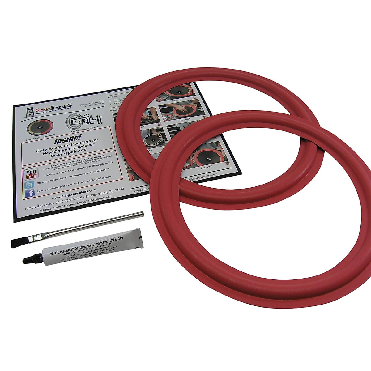 Cerwin Vega 12 Inch Foam Speaker Repair Kit FSK-12AR (PAIR)