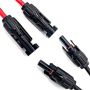 JIECHUN Solar Connectors Y Branch Parallel Adapter Cable Wire Plug Tool Kit for Solar Panel