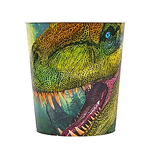 Idena 11545 - Children's Waste Paper Basket, Dinosaur Motif, 9 Litre Capacity, Polypropylene, Rubbish Bin for Children